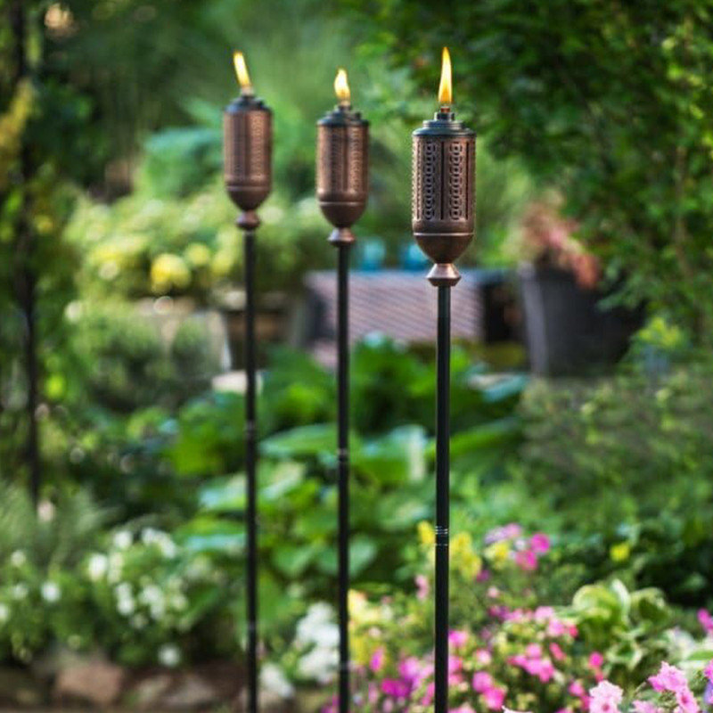 JASODI 65-Inch Cabos Metal Torch, Bronze | Wayfair