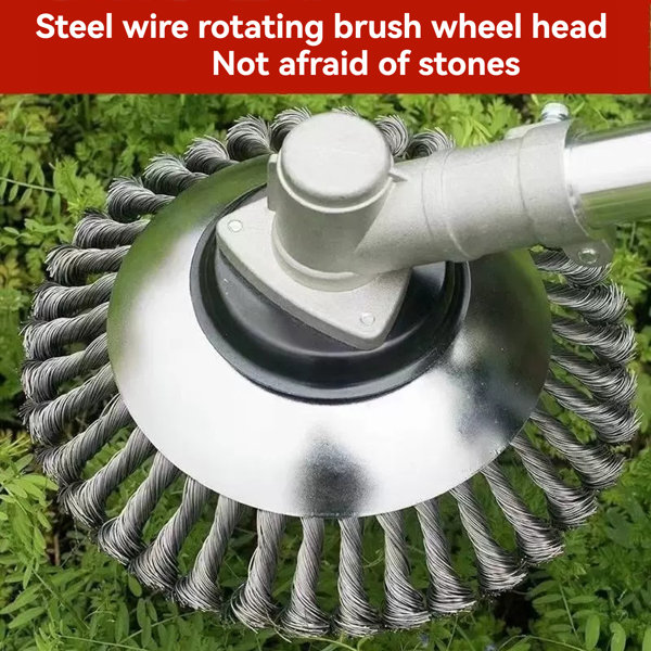 frler Rotary Weed Brush Joint Twist Knot Steel Wire Wheel Brush Disc ...