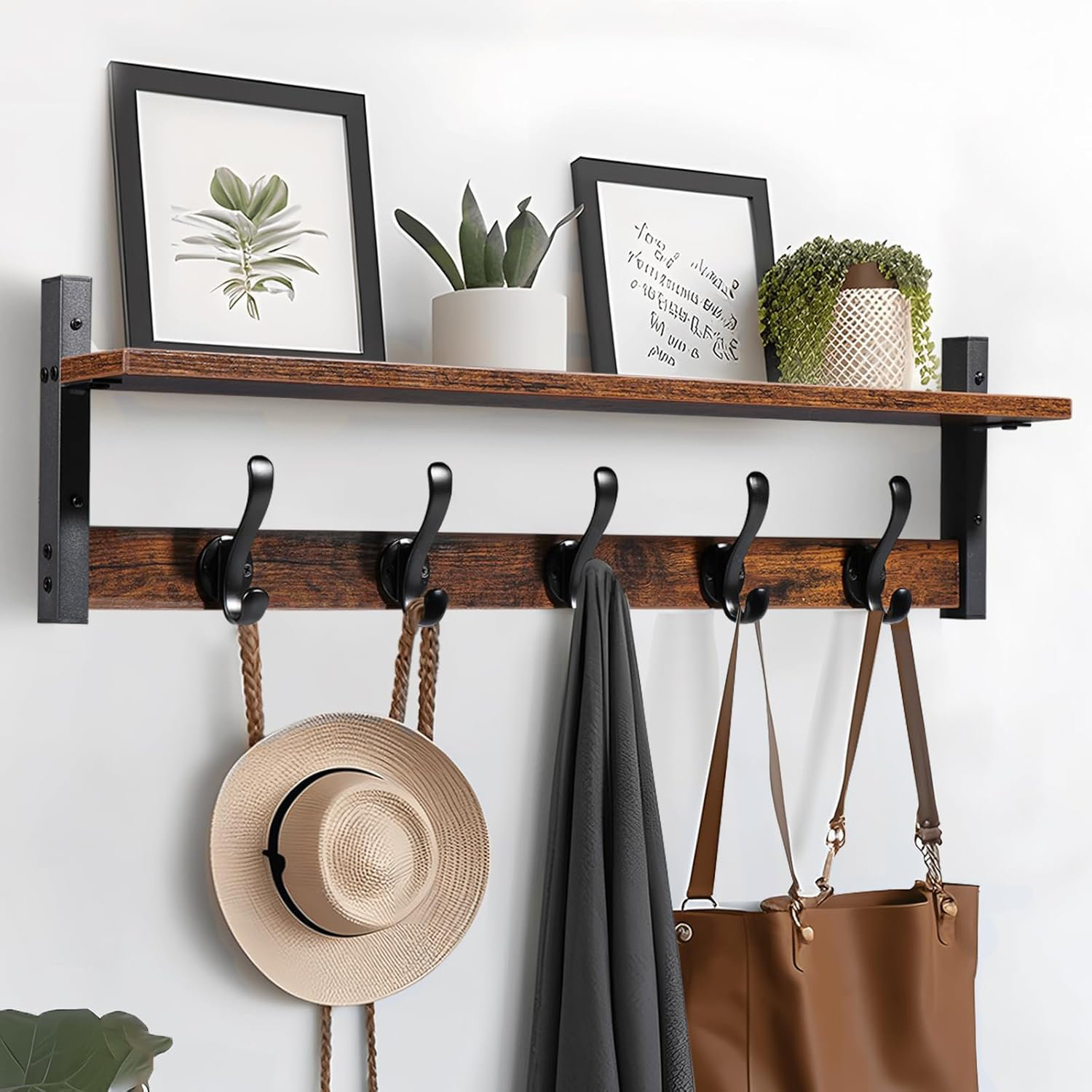Trent Austin Design® Wimmer Wall 5 - Hook Wall Mounted Coat Rack ...