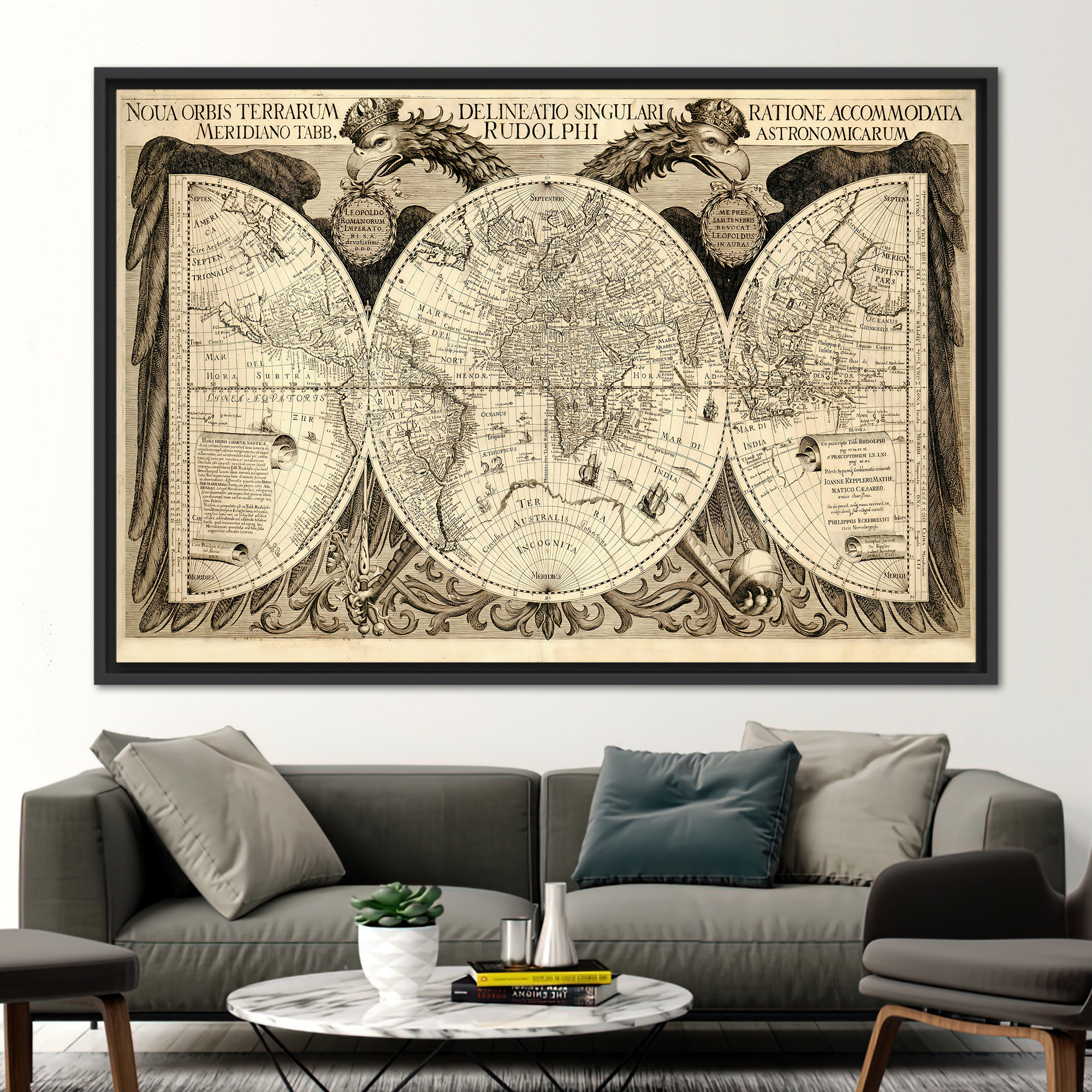 kayra export Vintage World Map Wall Decor, Map Printed, Old Map Poster ...
