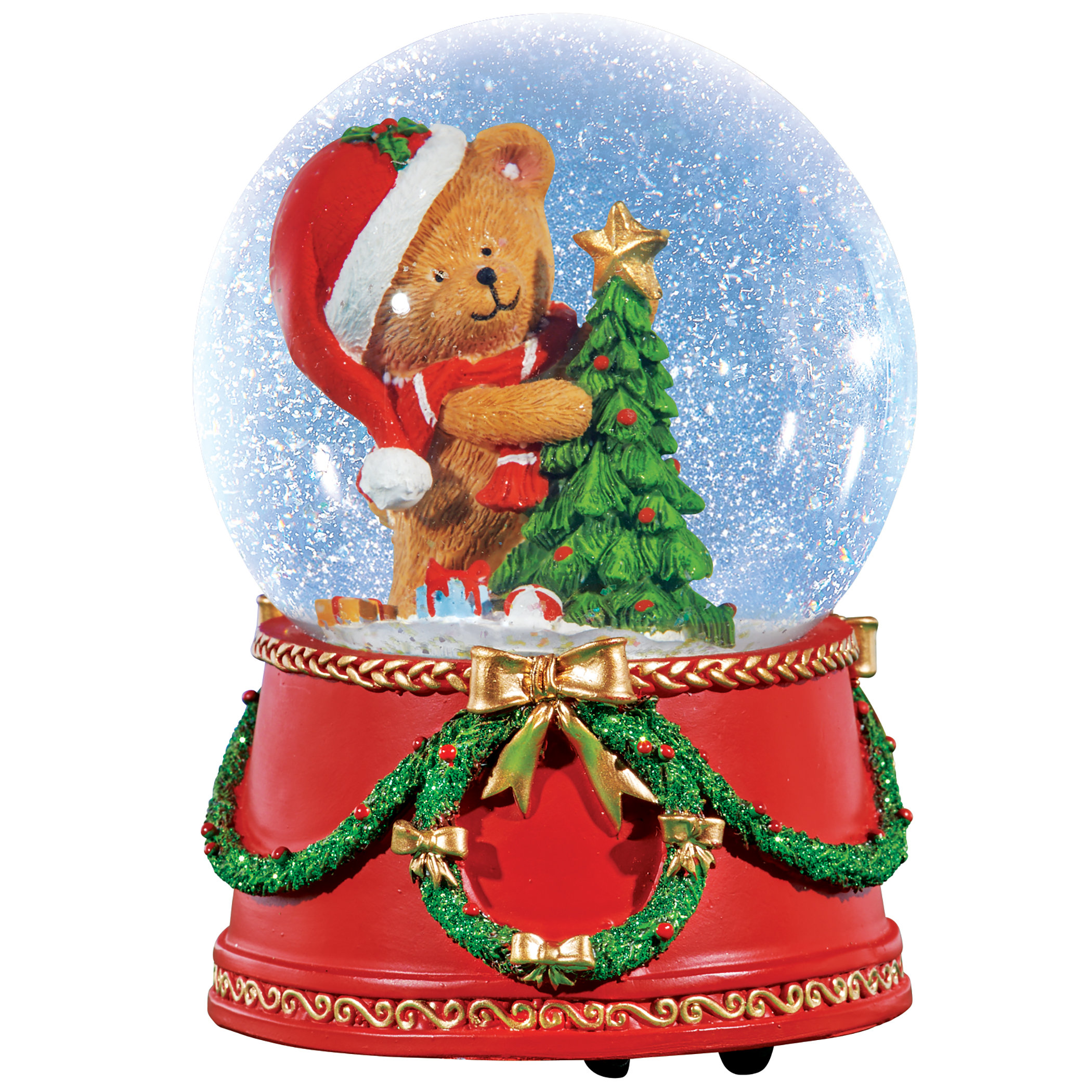 The Holiday Aisle® Christmas Bear Snow Globe | Wayfair