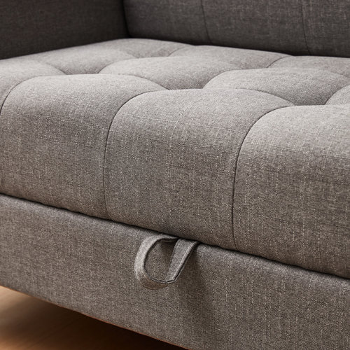 DormCo 48.8'' Square Arm Mini Sofa with Storage | Wayfair