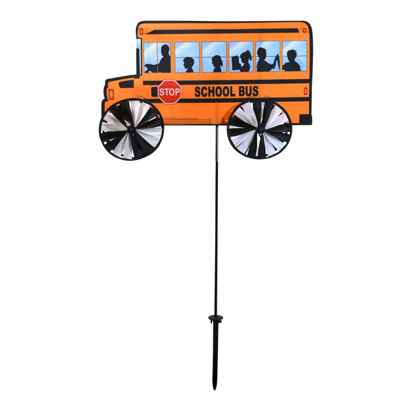 In The Breeze 24" School Bus Spinner | Wayfair