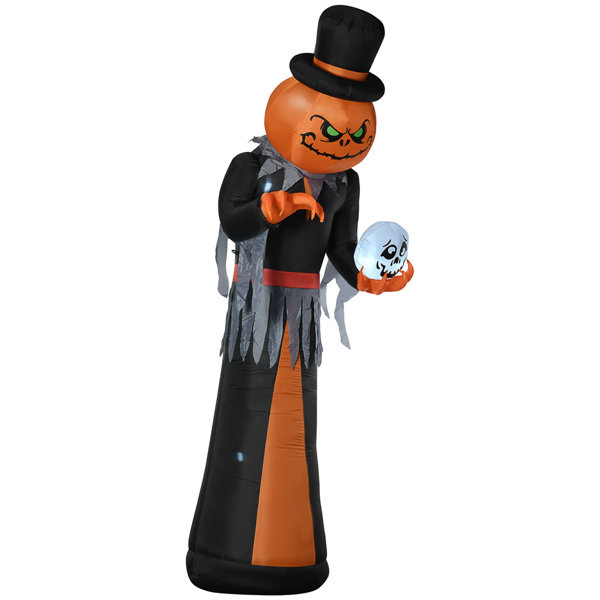 The Holiday Aisle® 12 Ft Halloween Inflatable Pumpkin Reaper With ...