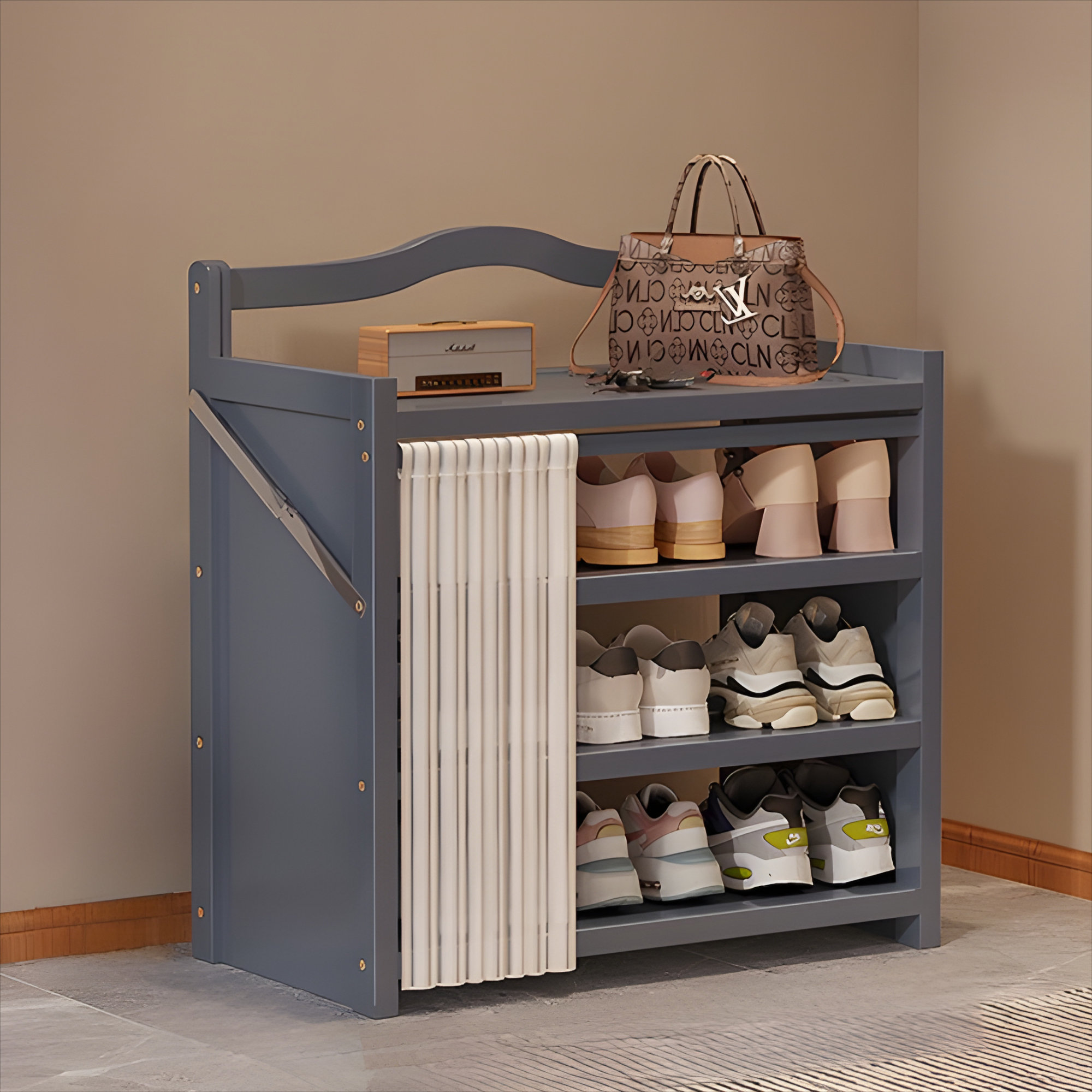 Foundry Select Non Installation Folding Shoe Rack Multi-Layer Household ...