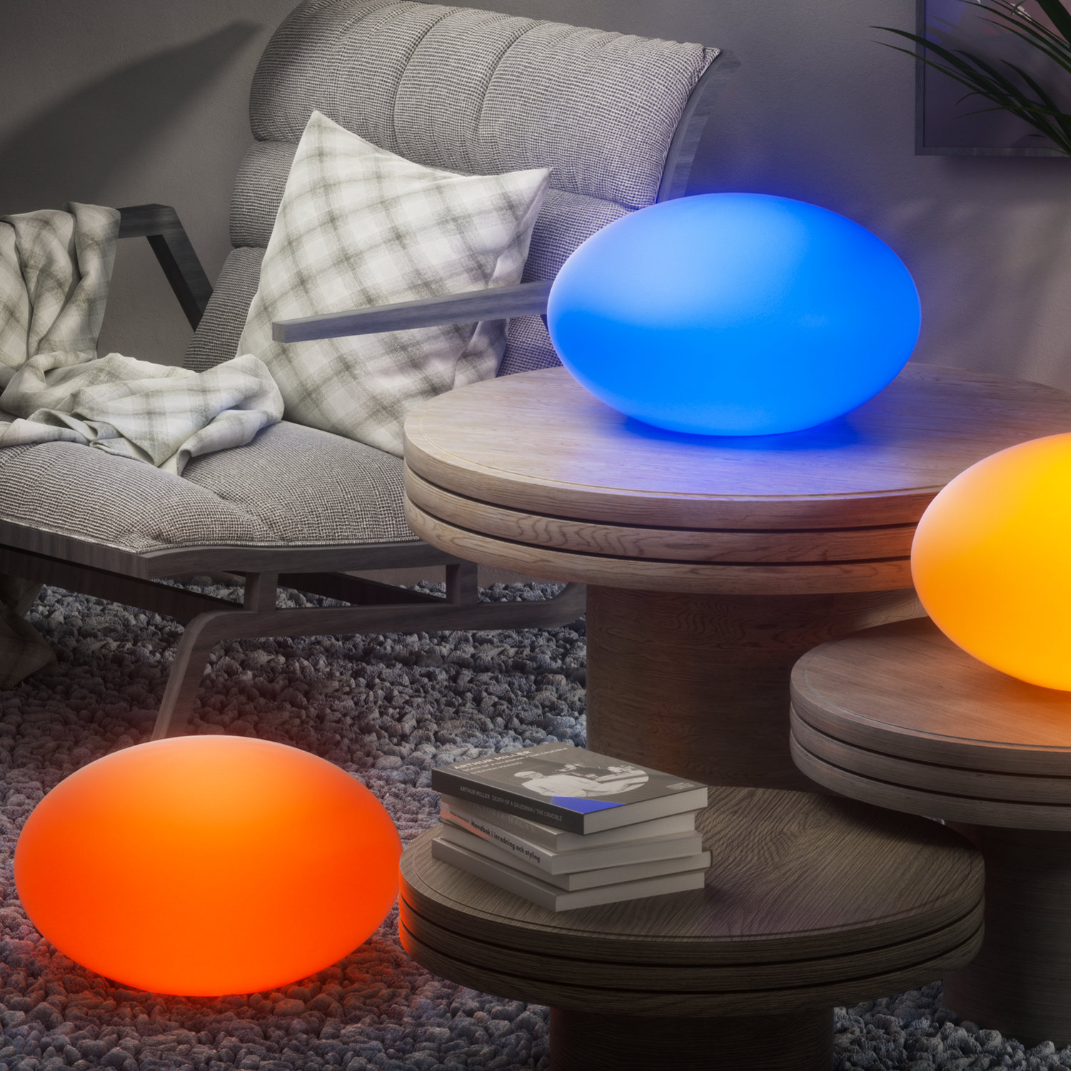 Wrought Studio Plazonja LED Egg Shape Lamp Color Changing Night Light ...