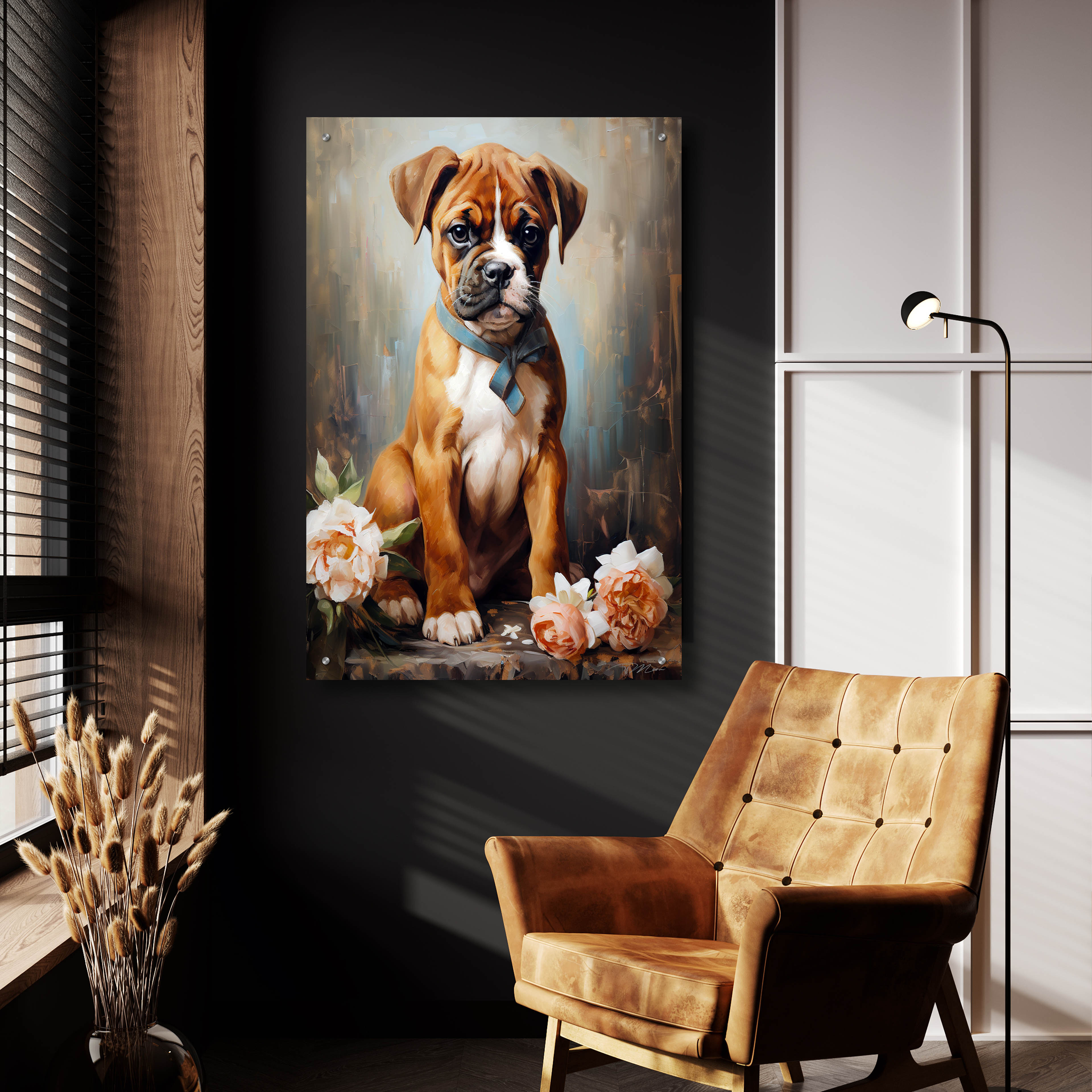 Winston Porter Puppy Of Boxer Dog' by Momart Acrylic Glass Wall Art ...