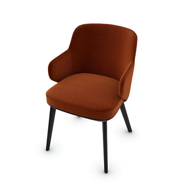 Calligaris Foyer Upholstered Armchair with Wooden Base | Wayfair