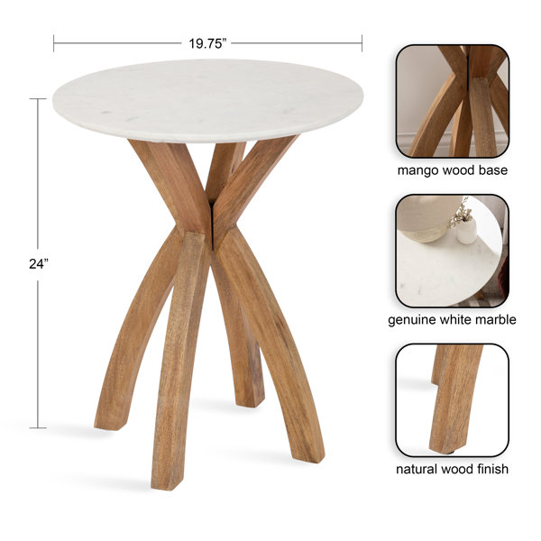 Corrigan Studio® Round Solid Wood End Table & Reviews | Wayfair