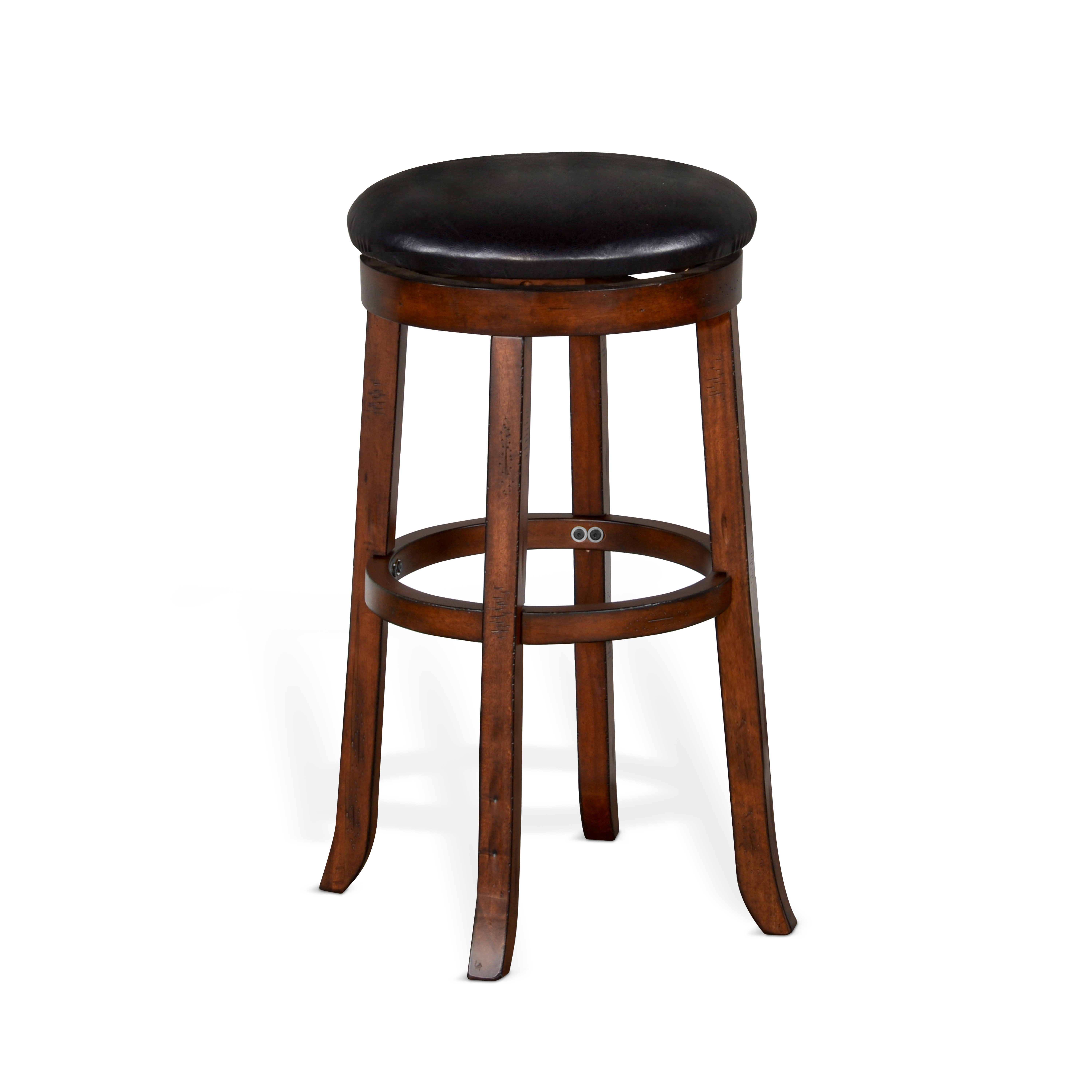Loon Peak® Sears Swivel Upholstered Counter Stool with Solid Wood Frame ...