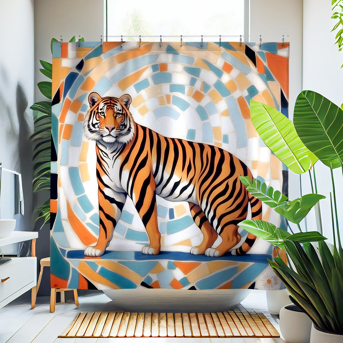 ULLI HOME Erjon Shower Curtain | Wayfair