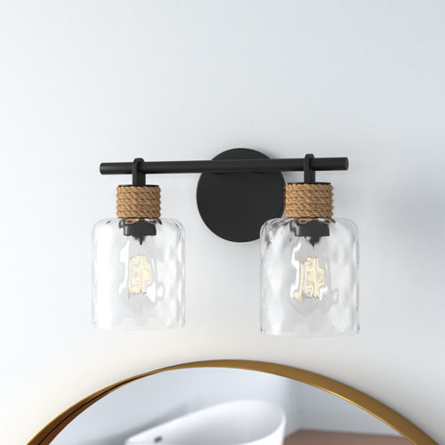 2 Light Black Bathroom Vanity Lighting You'll Love | Wayfair
