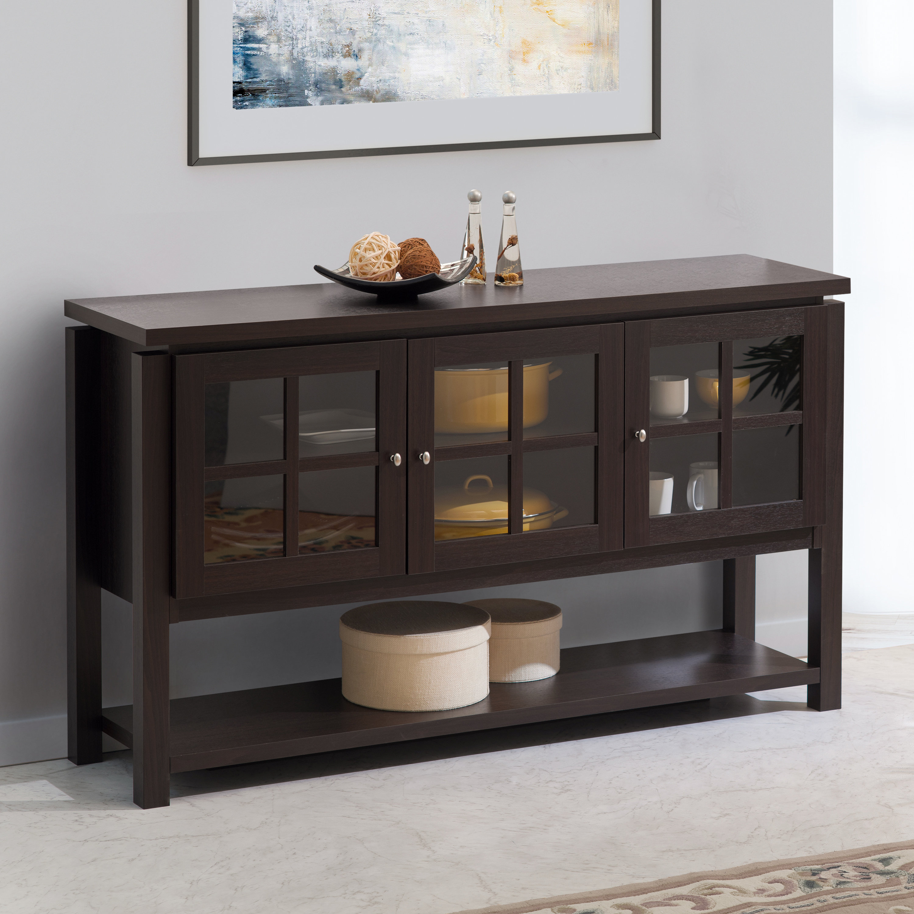 Winston Porter Tellun 59" Width 3-Door Buffet | Wayfair