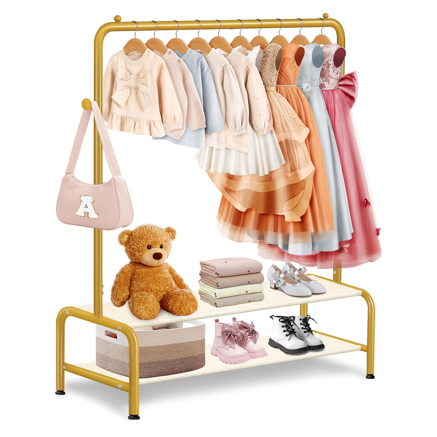 Rebrilliant Kids Clothing Rack - Dress Up Clothes Storage Racks ...