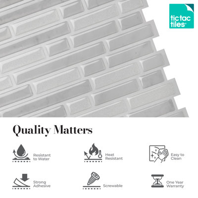 TicTacTiles 9.81'' W x 10'' L PVC Peel and Stick Mosaic Tile & Reviews ...