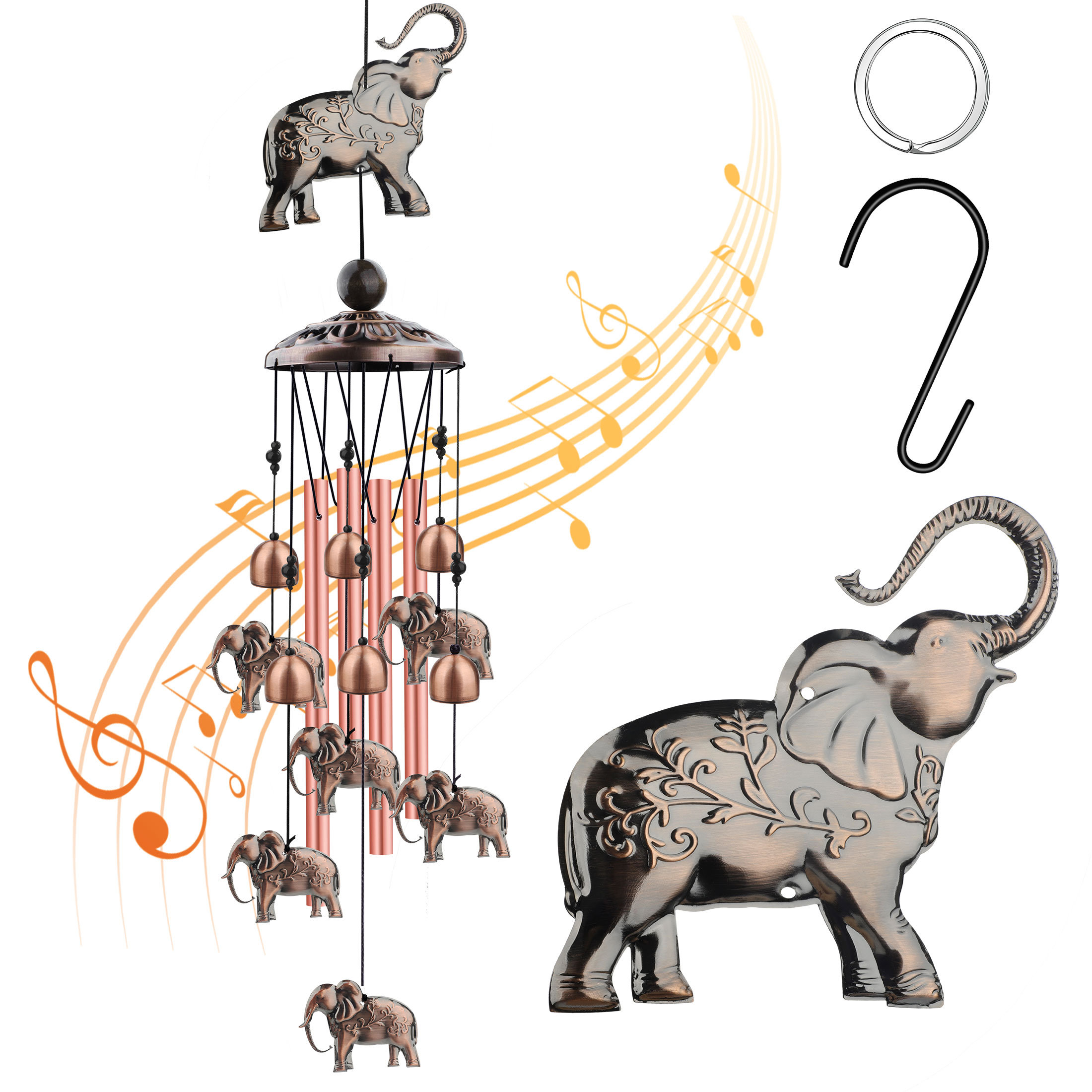 Arlmont & Co. Elephant Wind Chime | Wayfair