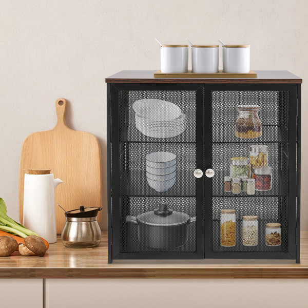 17 Stories Kitchen Countertop Dish Storage Cabinet & Reviews | Wayfair