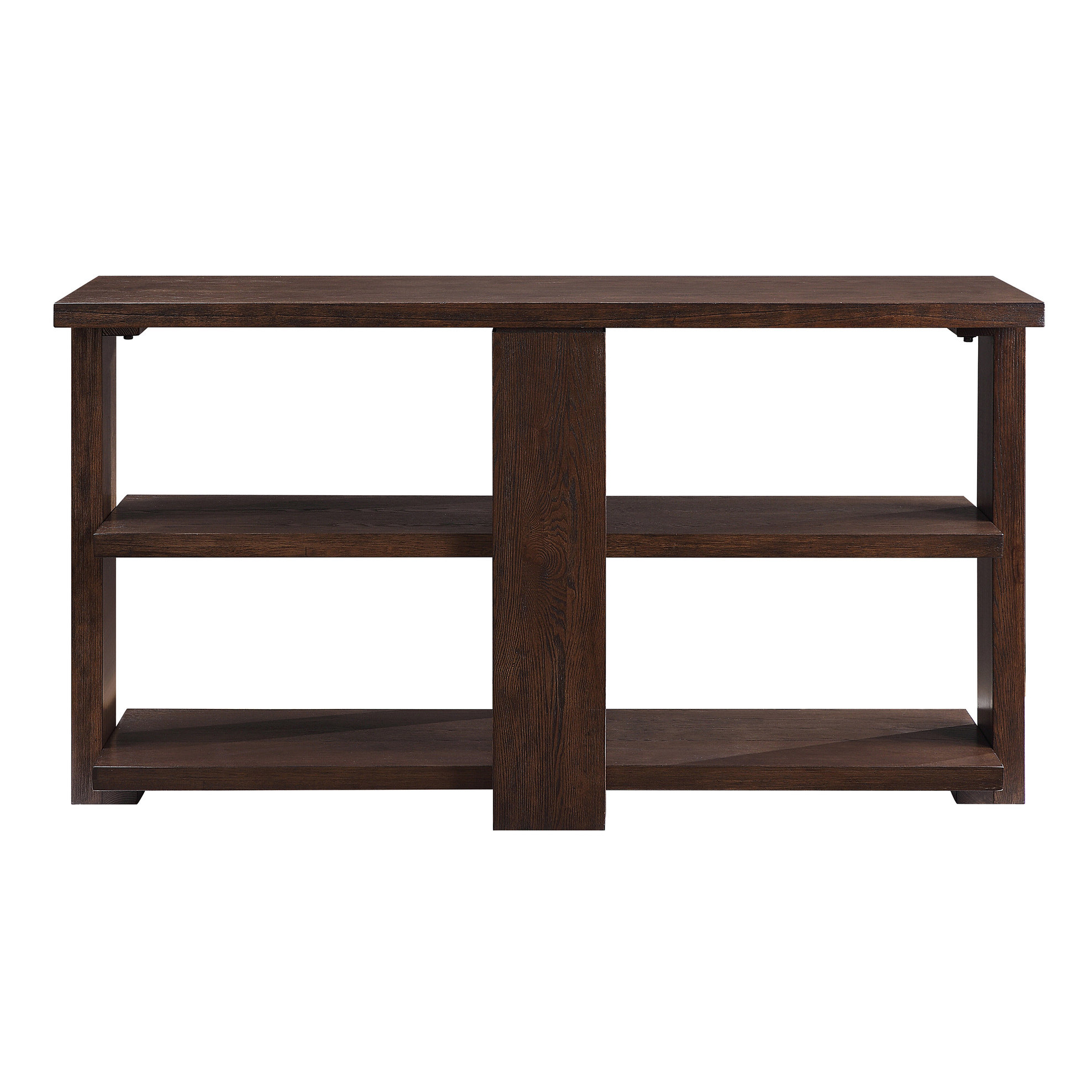 Latitude Run® 2-Shelf Walnut Table For , Constructed With Poplar 2 ...