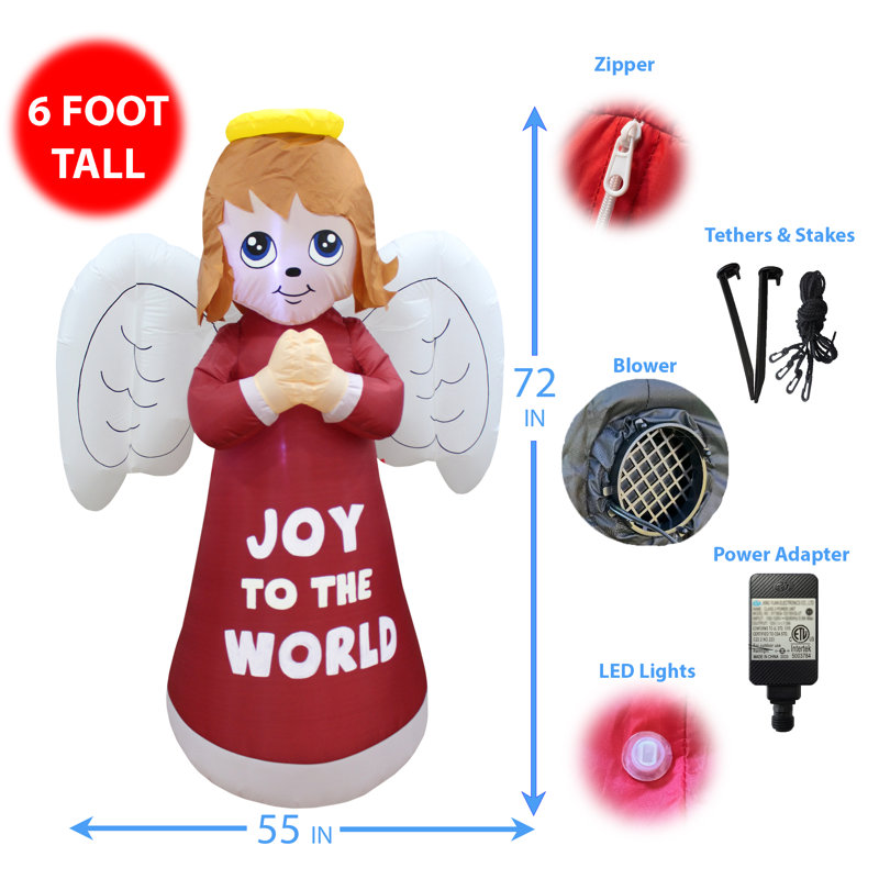 The Holiday Aisle® 6 Foot Tall Lighted Christmas Inflatable Guardian ...
