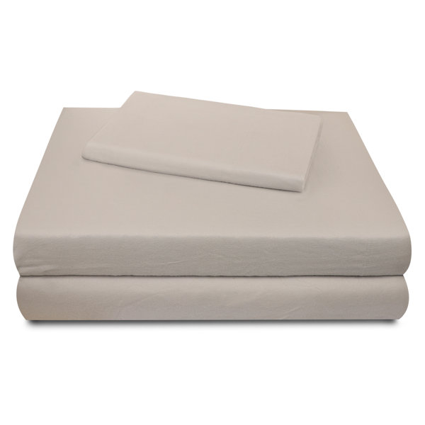 Latitude Run® 100% Cotton Flannel Solid Colour Sheet Set & Reviews ...