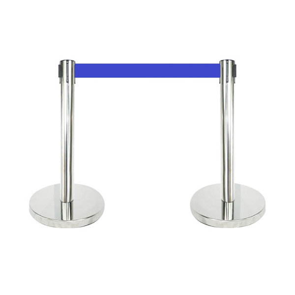 VIP Crowd Control 24" Short Retractable Belt Queue Safety Stanchion ...