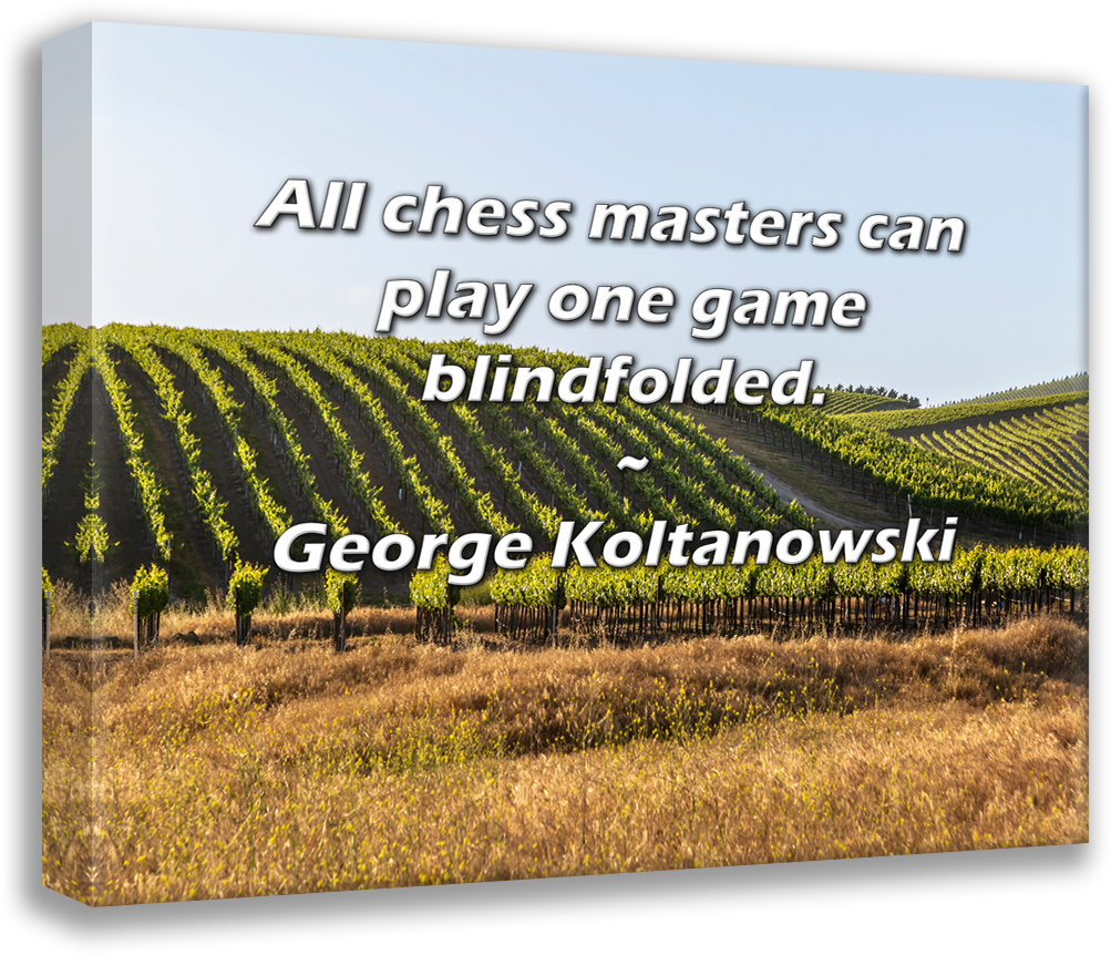 Astoria Grand Gallery Wrapped Canvas By George Koltanowski: "All chess ...