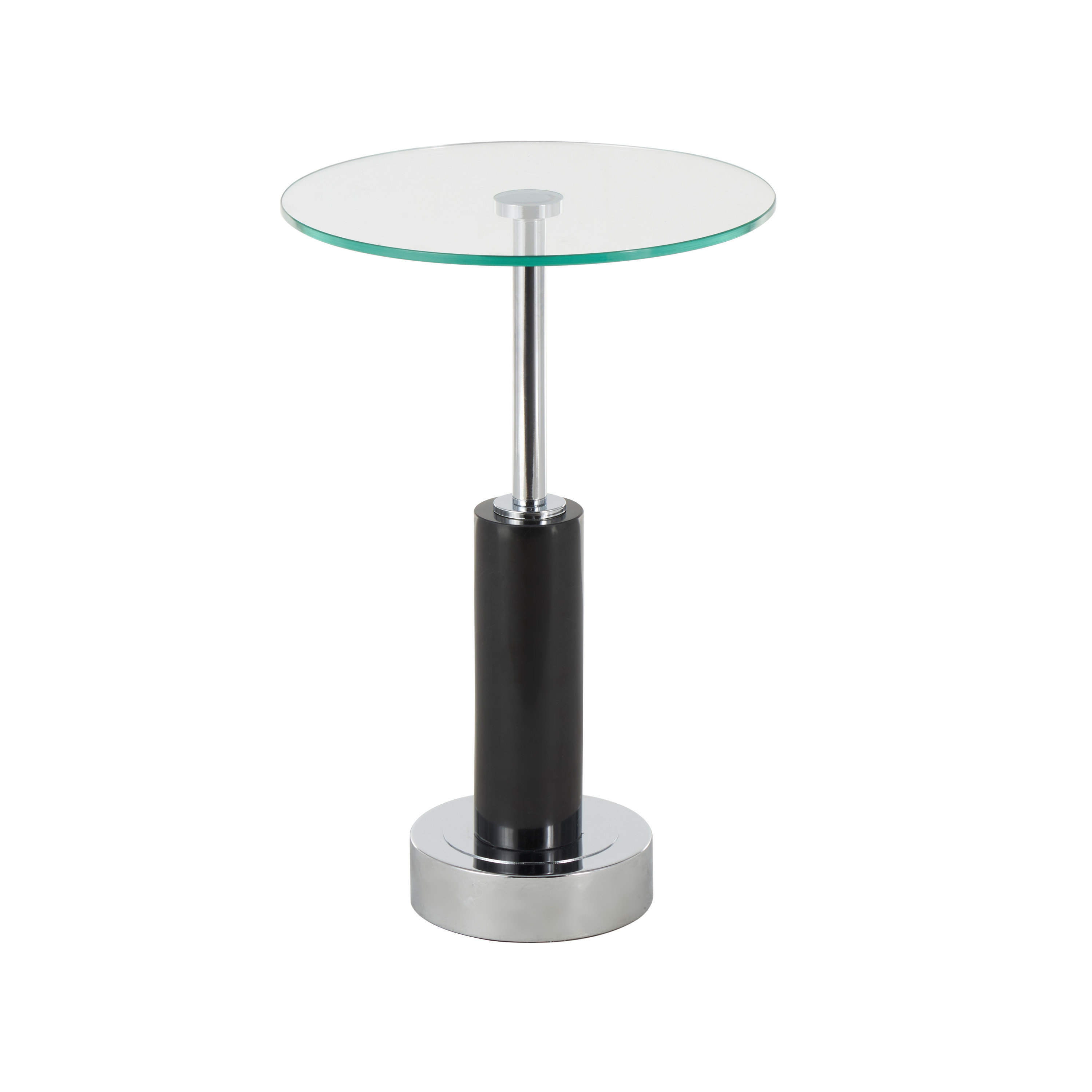 Ivy Bronx Cole And Grey Marble Round Side End Accent Table With Silver ...