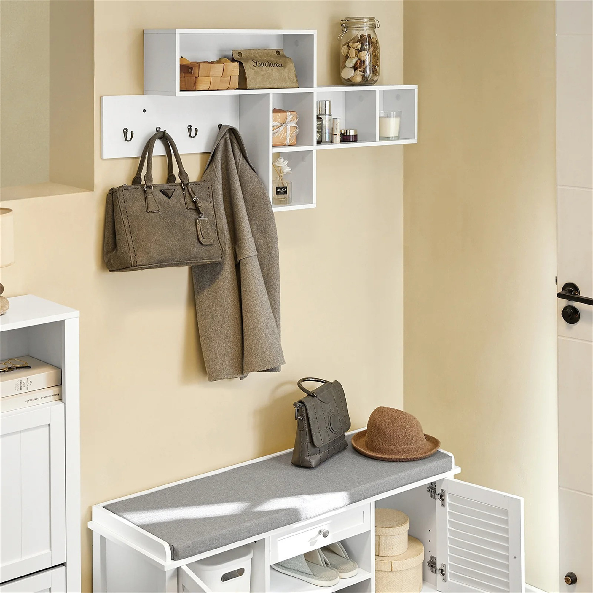 Brayden Studio Wall Coat Rack Unit Hallway Coat Rack | Wayfair.co.uk
