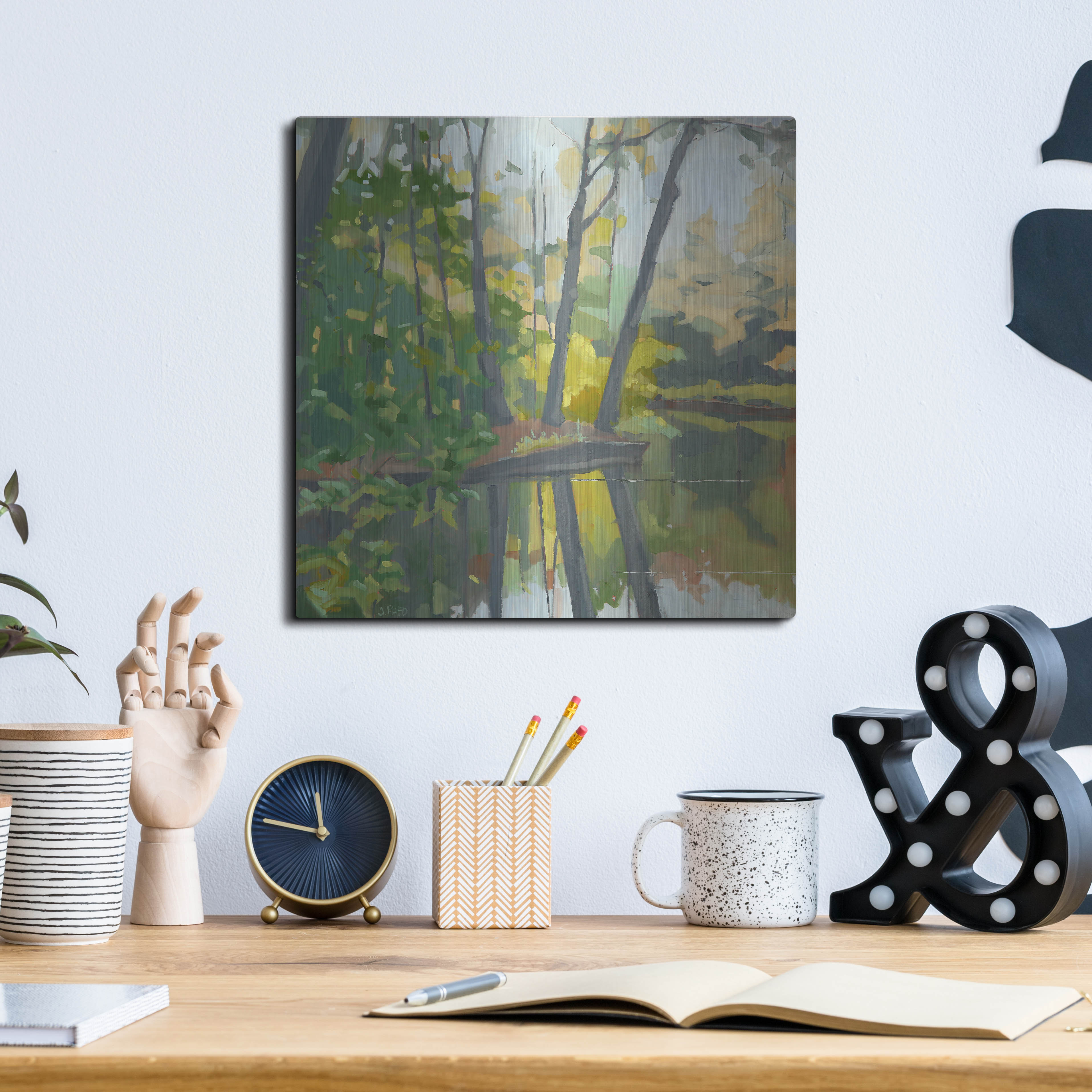 Latitude Run® " Wooded Pond " by John Rufo | Wayfair