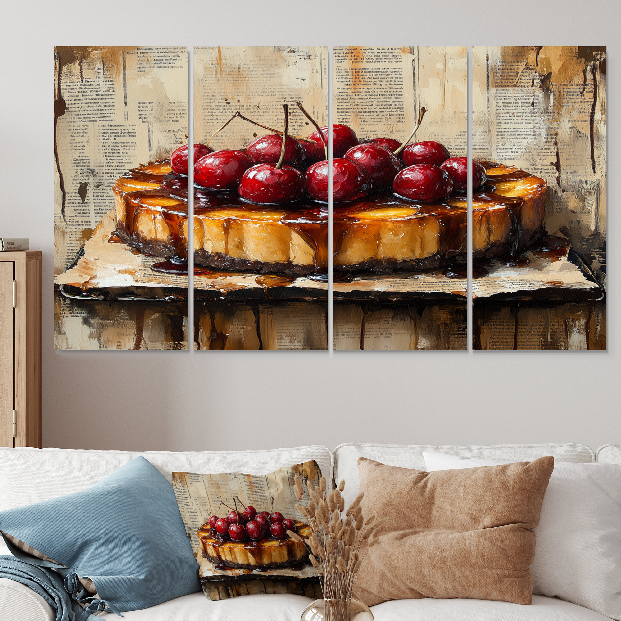 Grovelane Red Tarte Tatin Accented With Brown - Desert Wall Decor Set ...