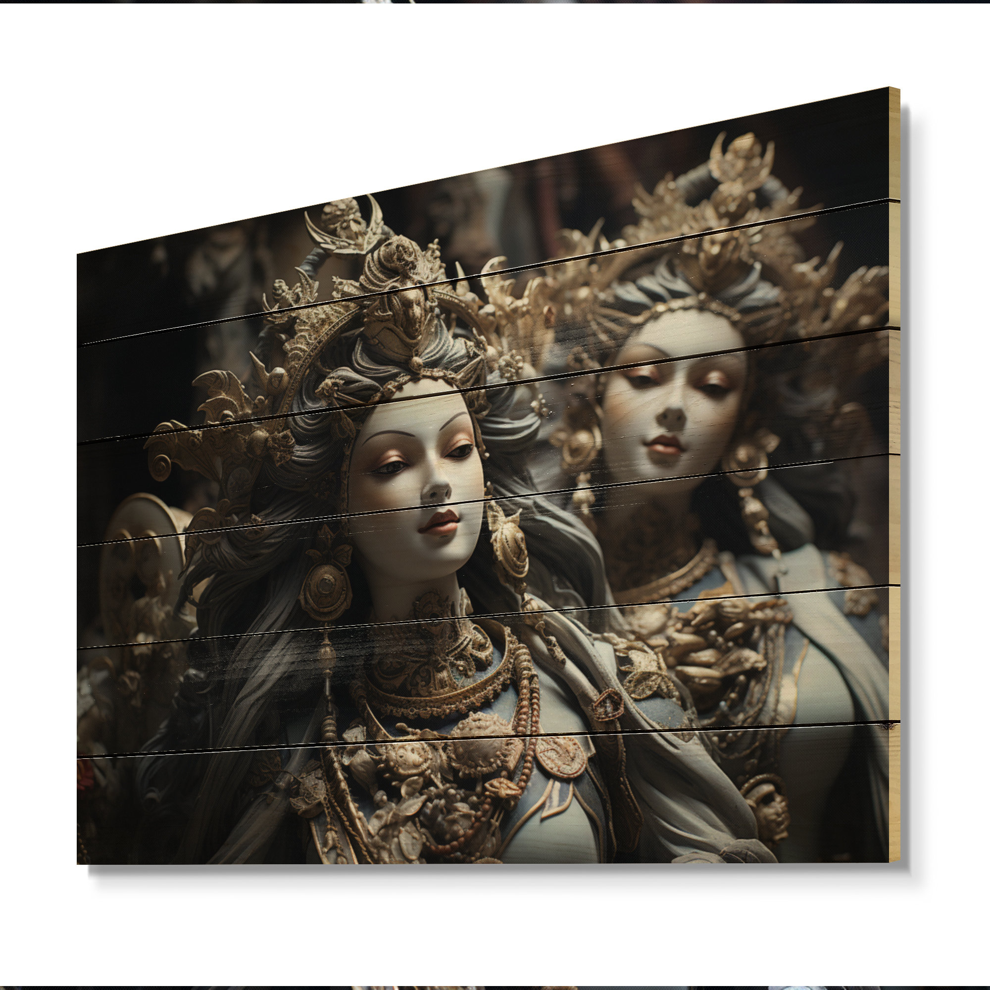 Red Barrel Studio® Religious Mystical Guardians I On Wood Print | Wayfair