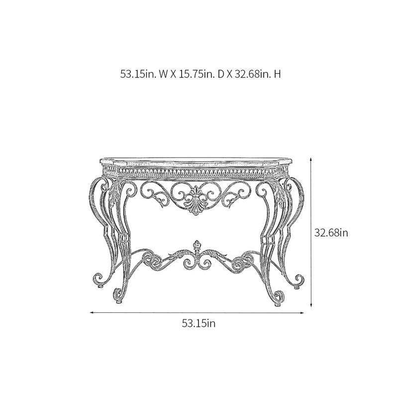 Liu's ink furniture Retro Iron Art Console Table | Wayfair