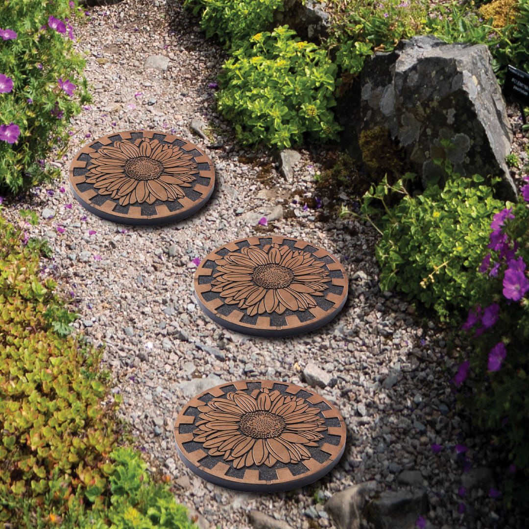 Home Furnishings by Larry Traverso Sunflower Rubber 3 Piece Stepping ...