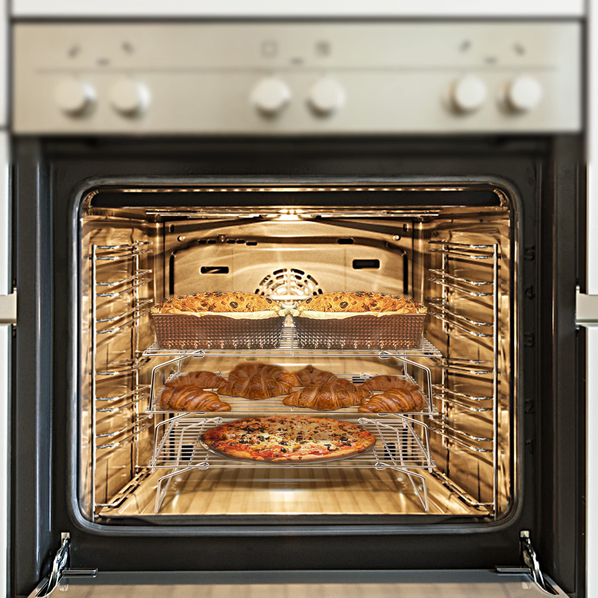 HUDSON & ASHTON LLC 2 Tier Stackable Stainless Steel Wire Baking ...