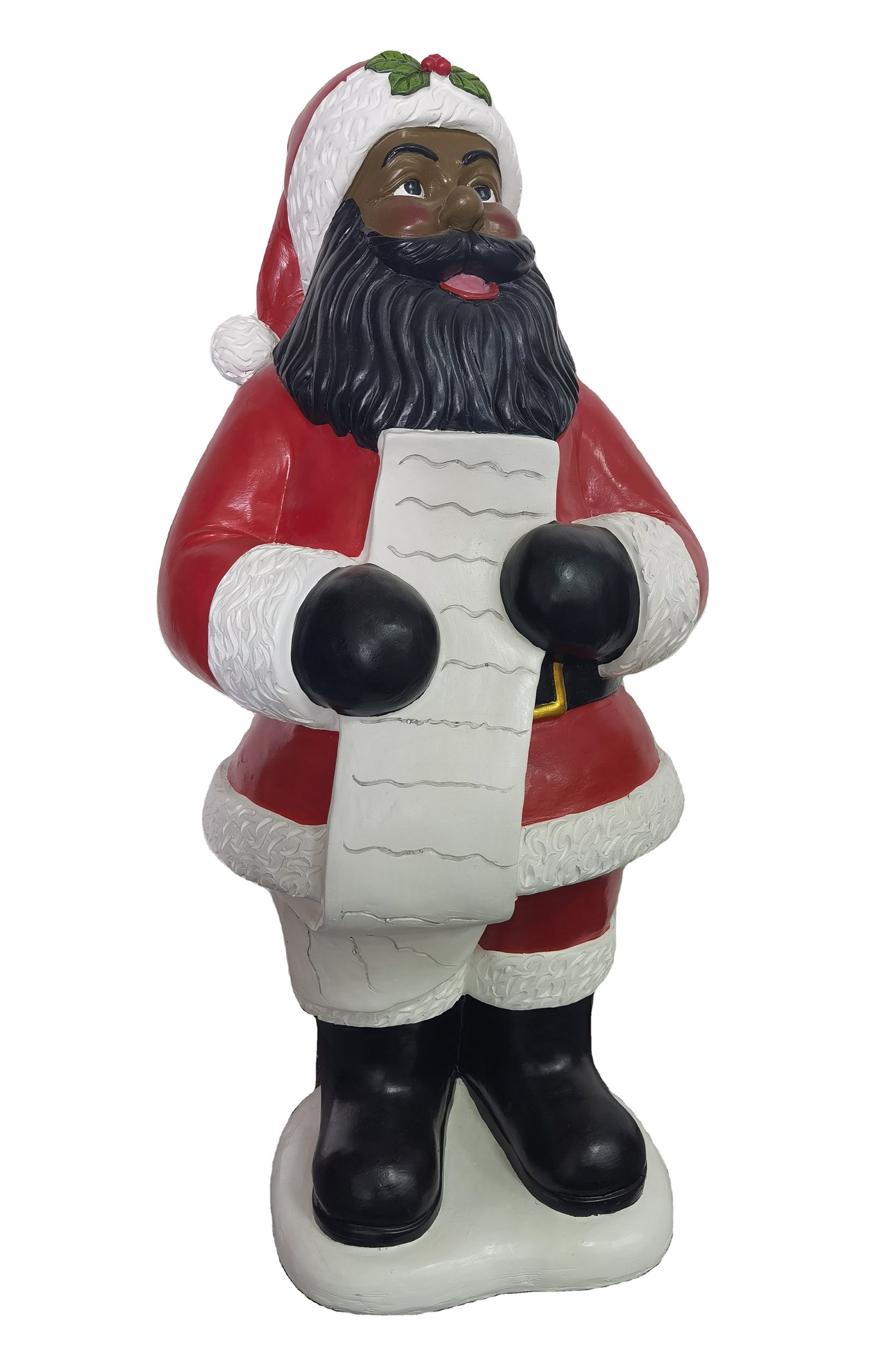 Fraser Hill Farm Resin Santa Claus Figurine Holding a List Figure | Wayfair