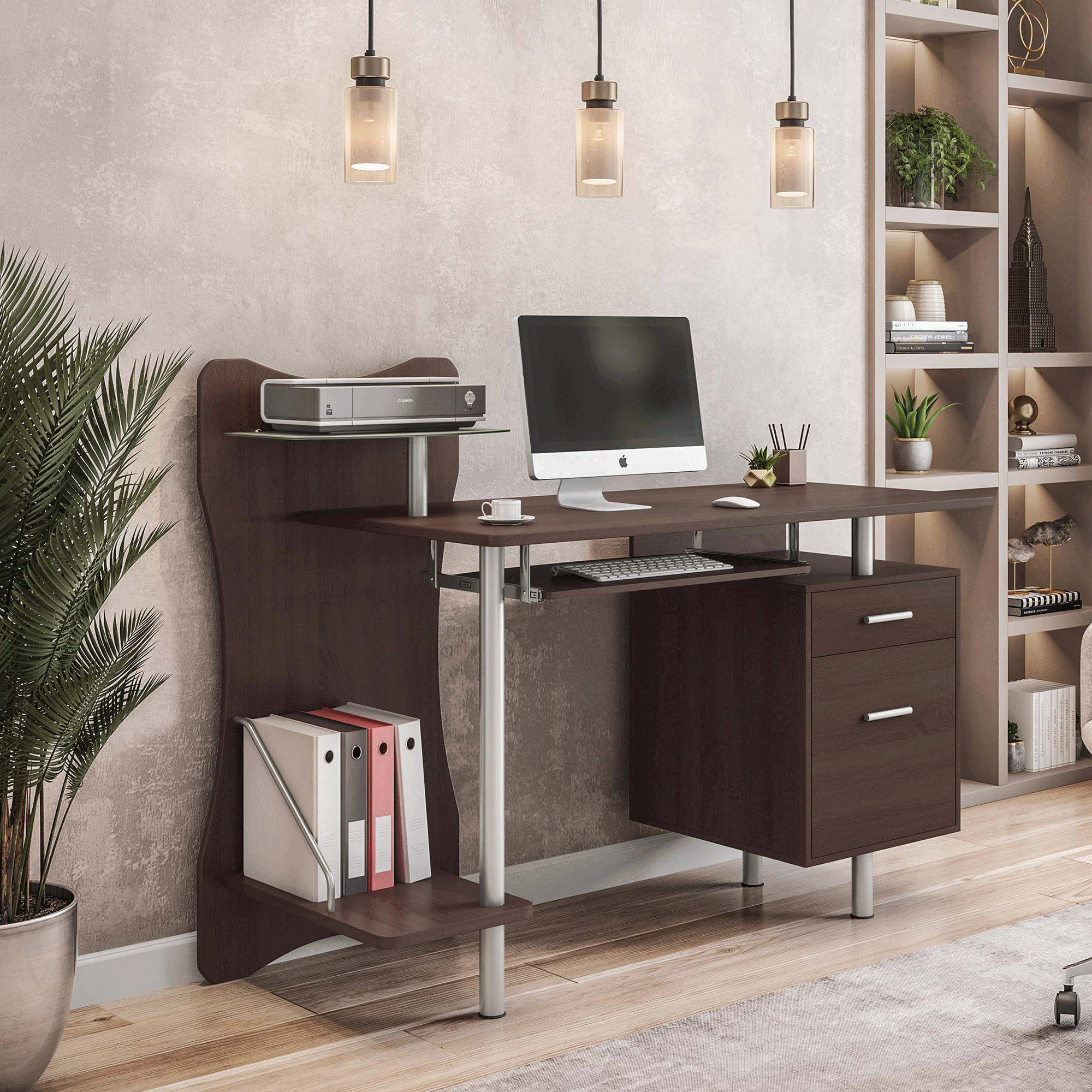 Latitude Run® Birnam Metal Base Executive Desk | Wayfair