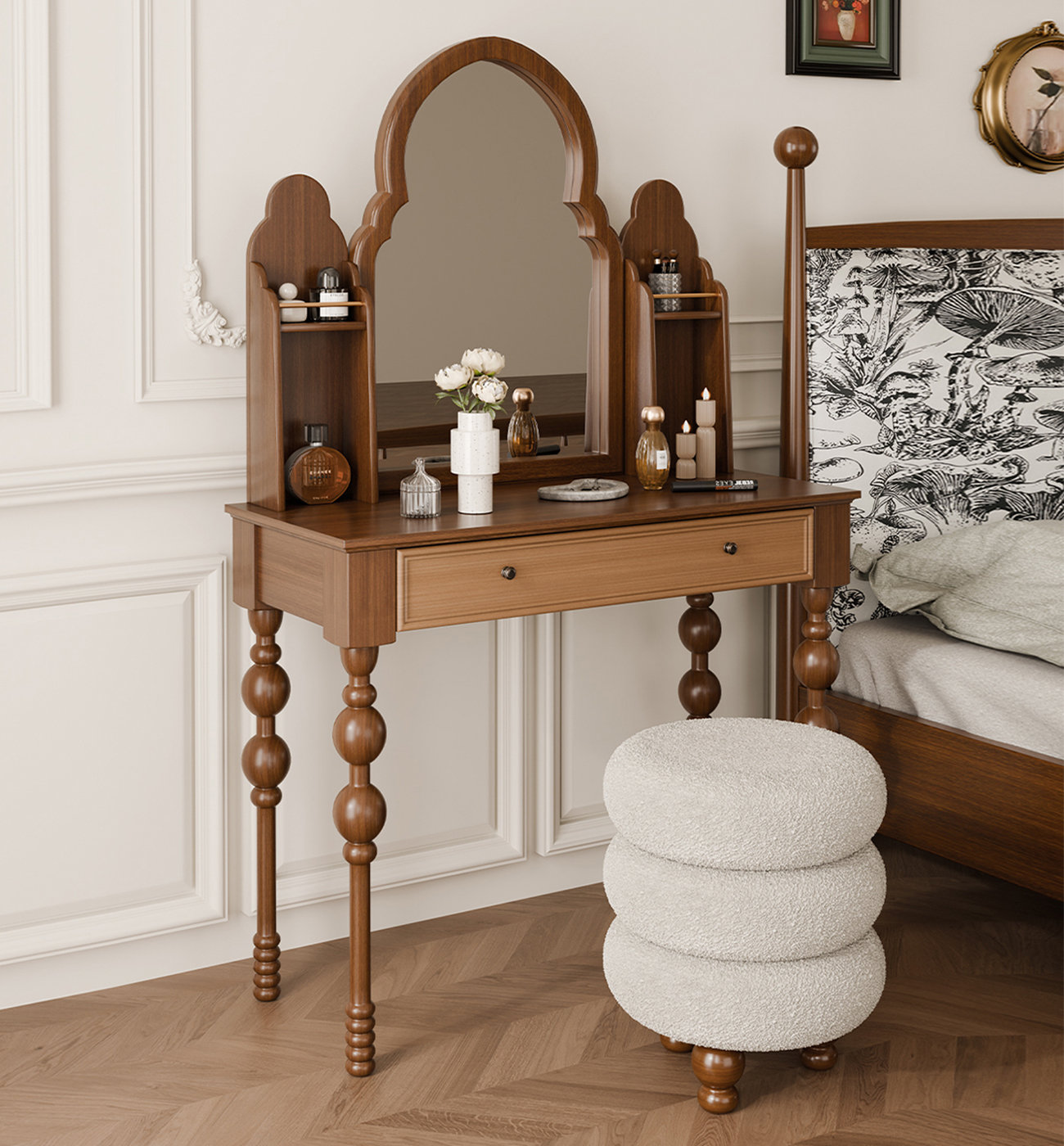 Finesse Furni Vintage Solid Wood Vanity - Wayfair Canada