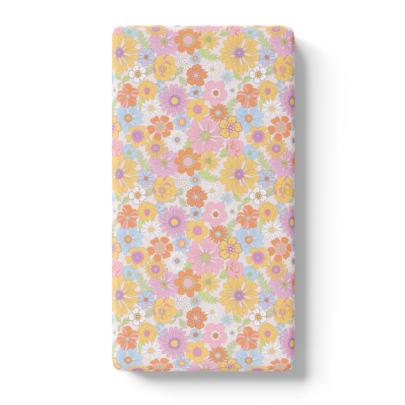 Honey Lemonade Twin Size Fitted Sheet – Retro Floral Design for Kids ...