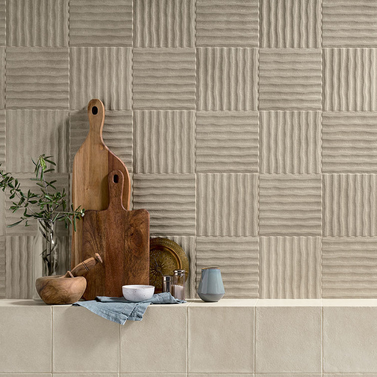 Tilefy Handmade 8X8 Rilievo Porcelain Tile | Wayfair