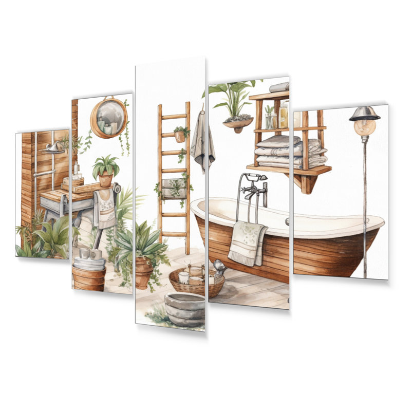 August Grove® Natural Bathroom Decor VIII - Bathroom Metal Wall Decor ...