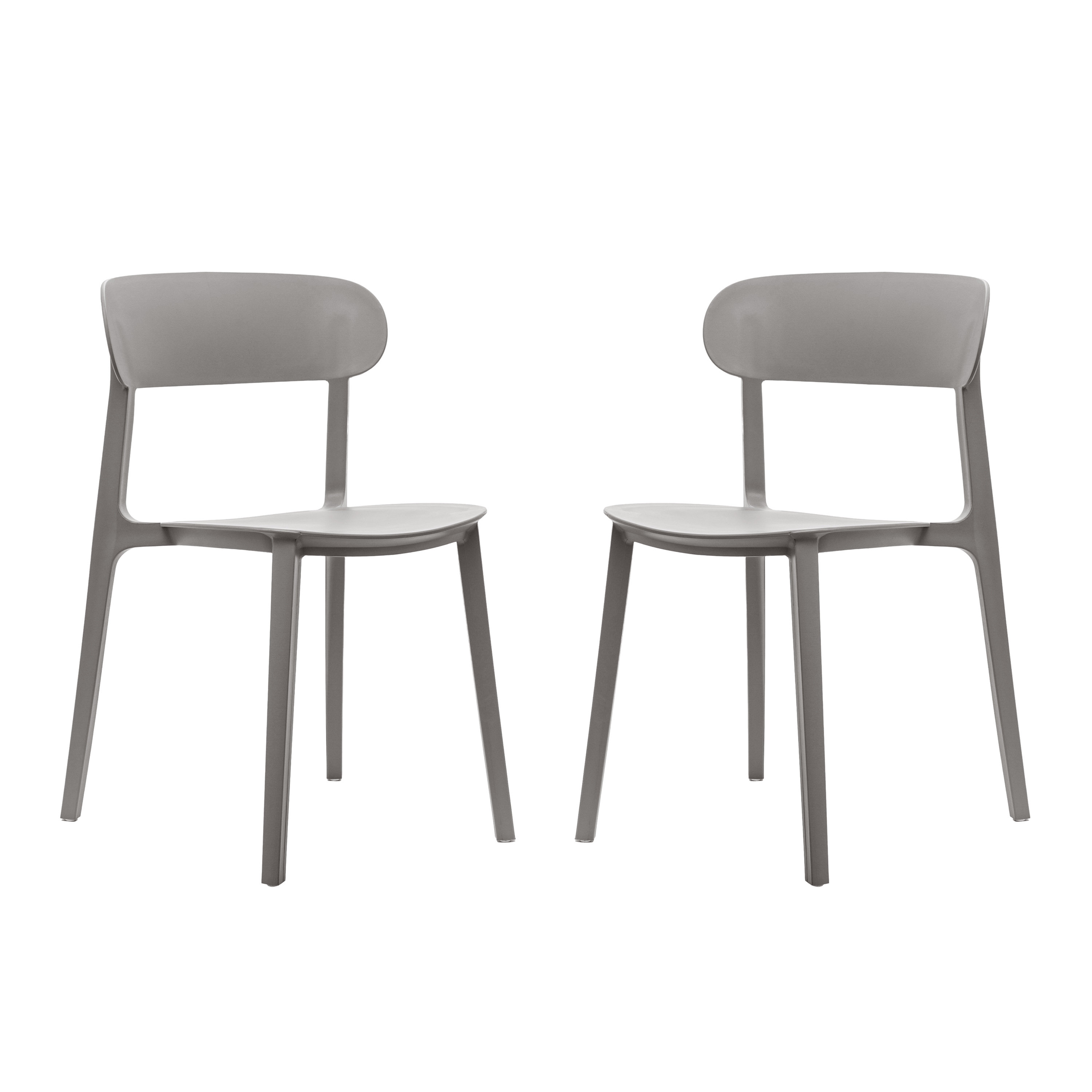 George Oliver Commercial All-Weather Resin Stack Chair With Contoured ...