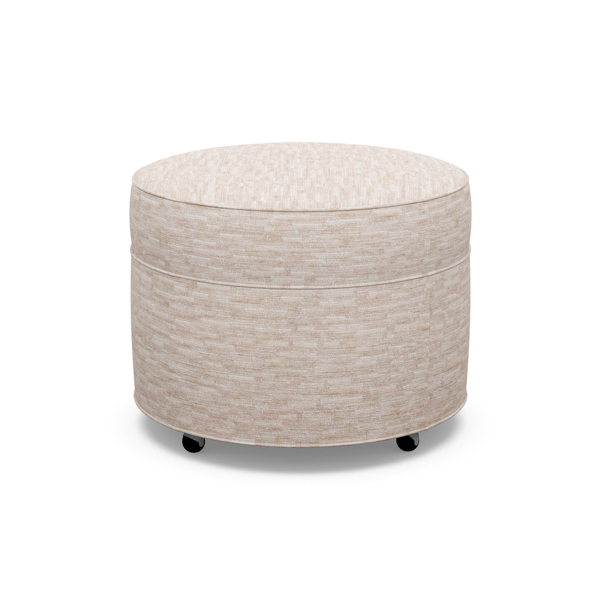 Paul Robert 24" Wide Round Standard Ottoman with Caster | Perigold