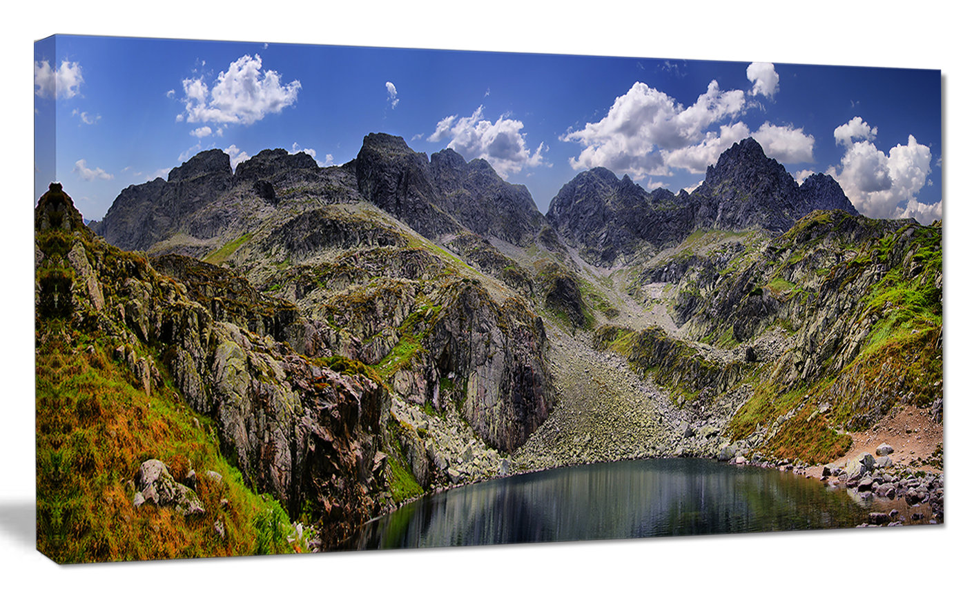 Design Art Tatra Mountains Panorama - Wrapped Canvas Photograph Print ...
