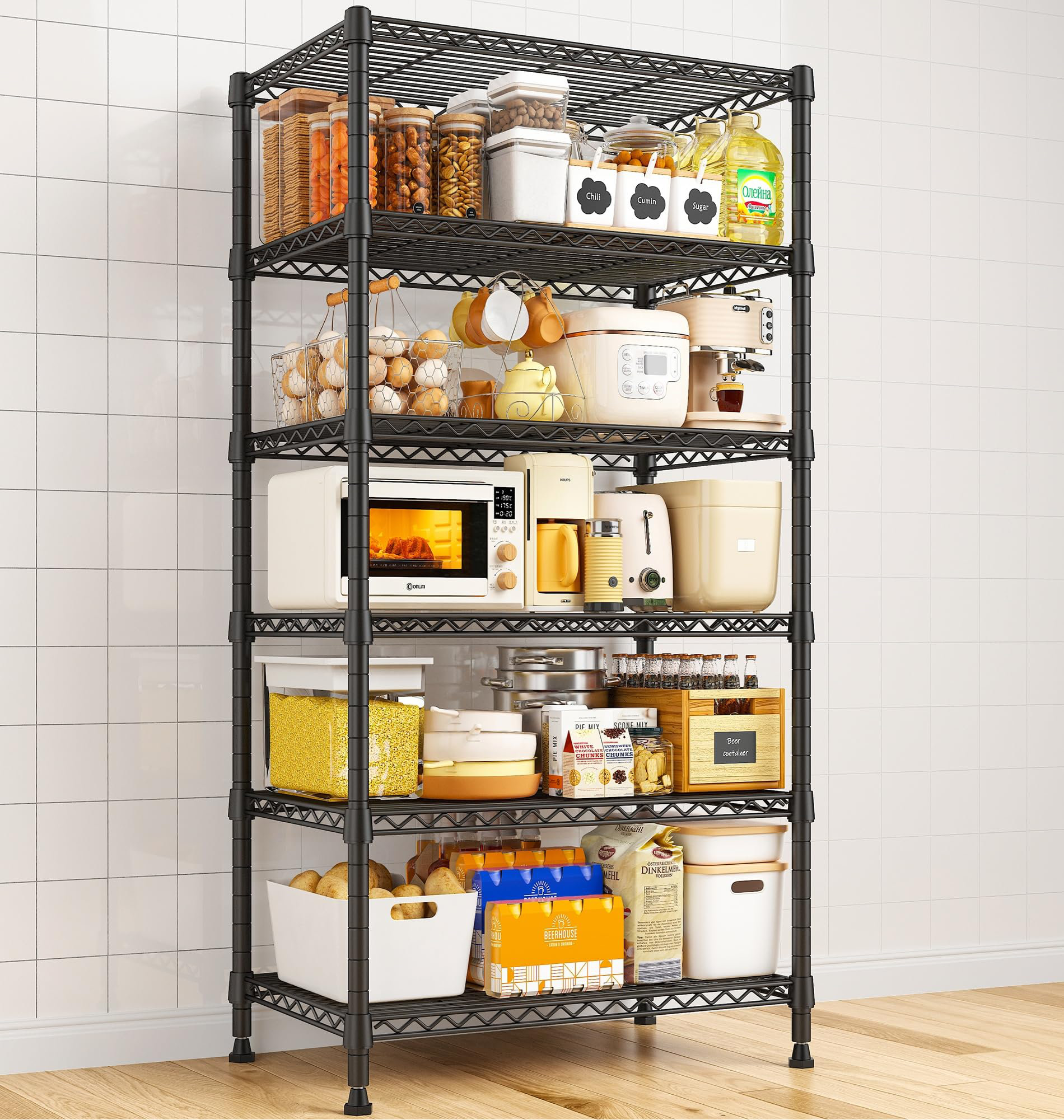 WFX Utility™ 6-Shelf Metal Shelving Unit, 70" H Adjustable Storage ...