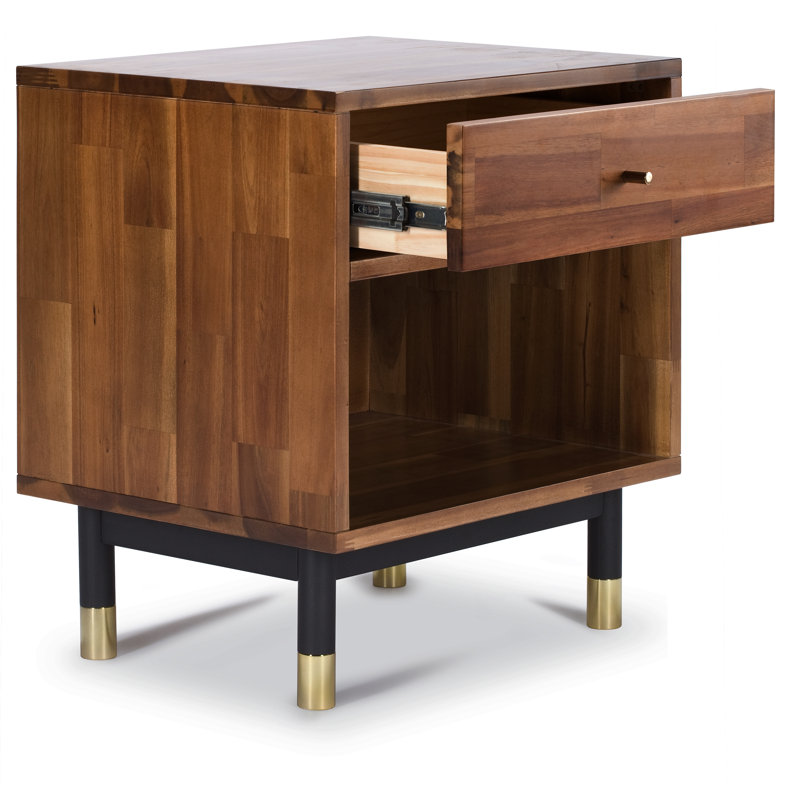 AllModern Dakota Solid Wood End Table with Storage & Reviews | AllModern