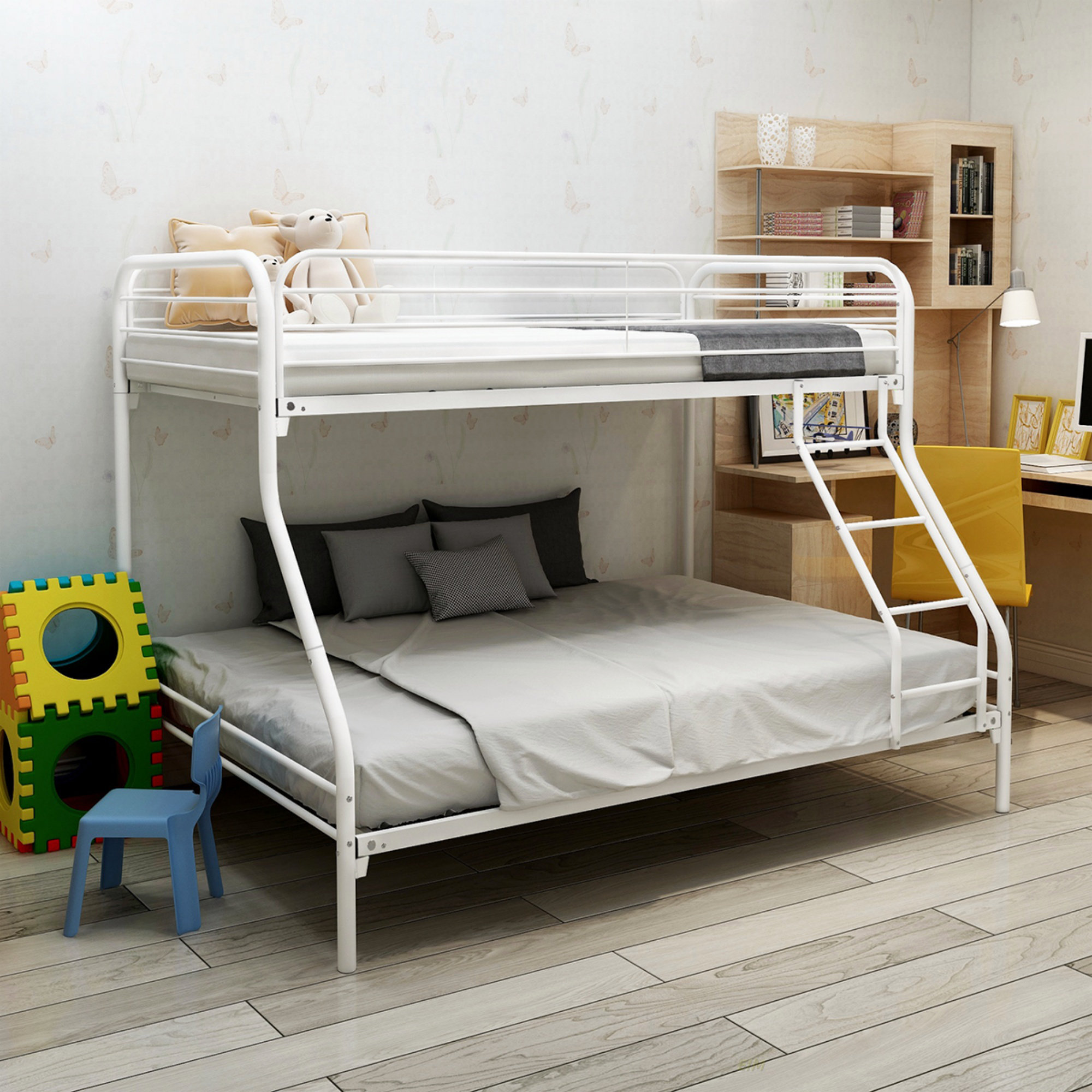 Isabelle & Max™ Twin-Over-Full Metal Bunk Bed, Heavy Duty Bunk Bed,Easy ...