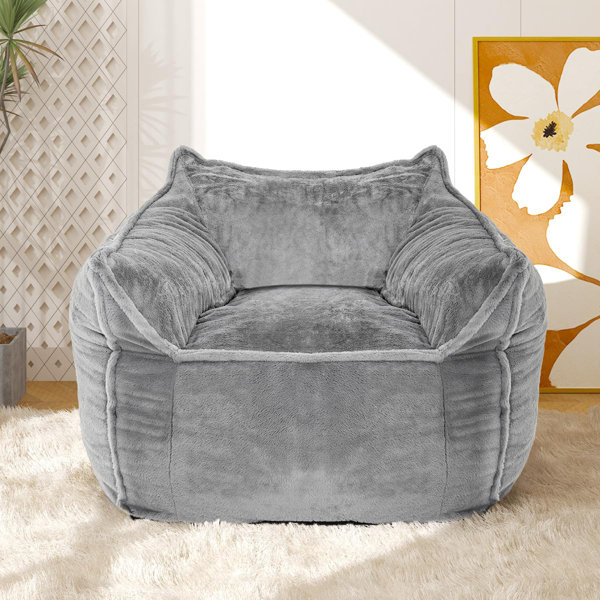 Grey Bean Bag Chairs You'll Love | Wayfair