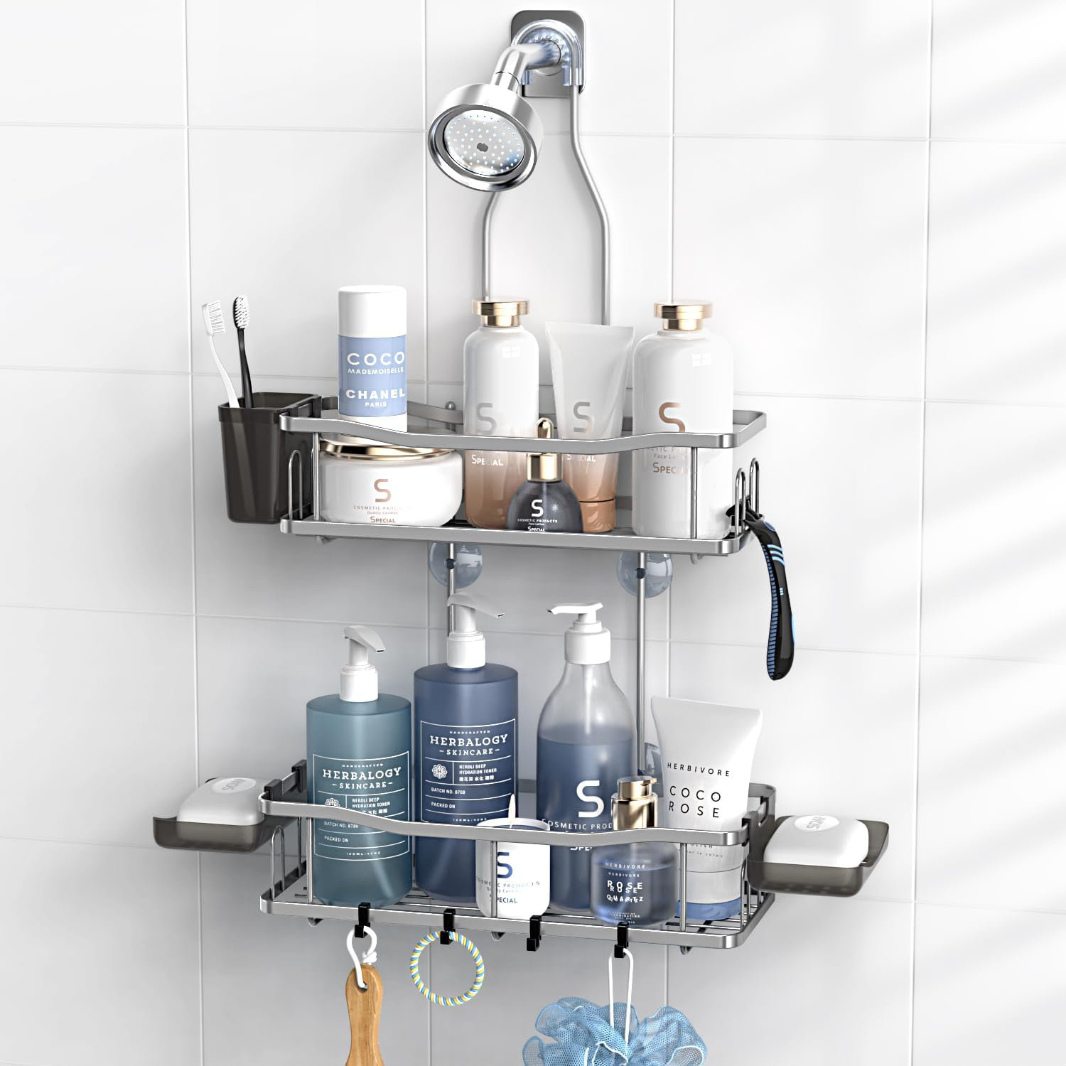 Mint Pantry Hanging Shower Caddy Bathroom Organizer: Rustproof Shower ...