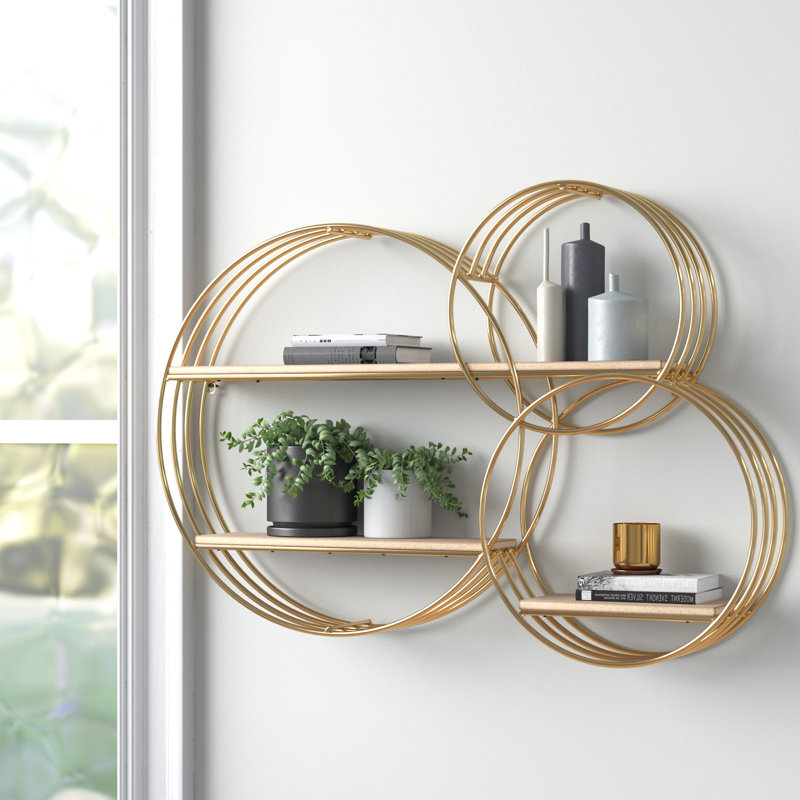 Mercury Row® Metal 3 Shelves Wall Shelf & Reviews | Wayfair