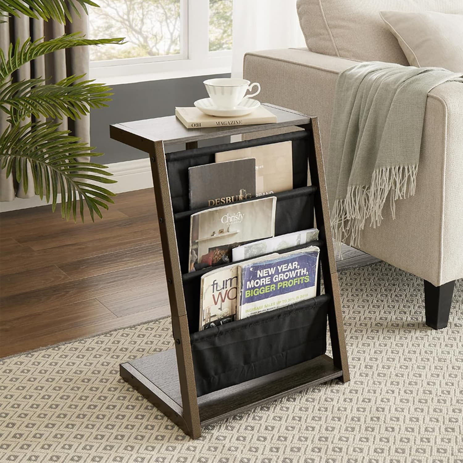 17 Stories Newsstand, storage shelf, brochure display stand, floor-top ...